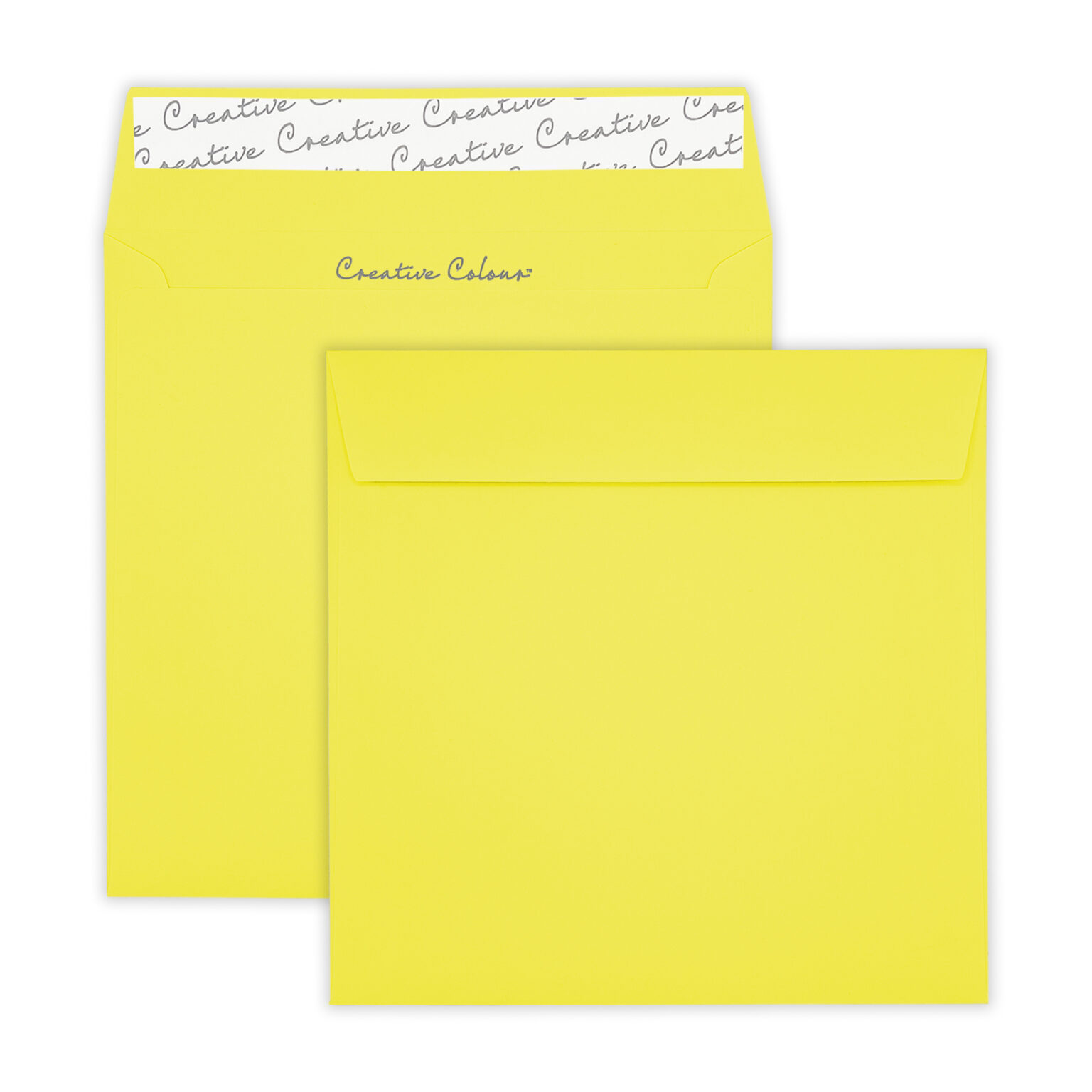 220mm Square Banana Yellow Peel & Seal Wallet Envelopes (120gsm) - The ...