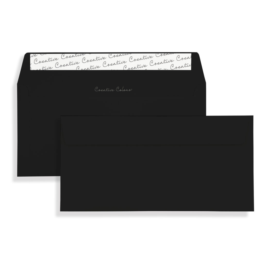 DL+ Jet Black Peel & Seal Wallet Envelopes (120gsm) - The Envelope People