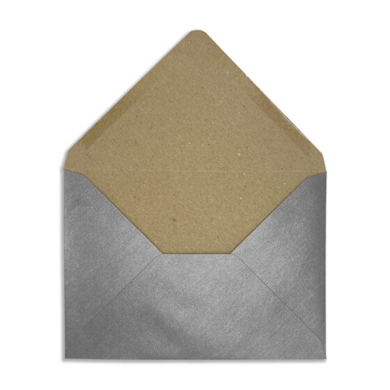 C6 Pewter Silver Recycled Kraft Pearlescent Envelopes (120gsm) - The ...