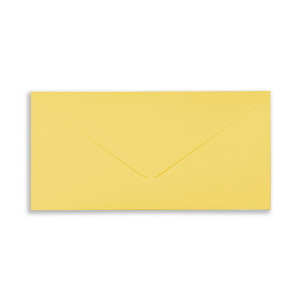 DL (110mm X 220mm) Canary Yellow Envelopes (100gsm) - The Envelope People