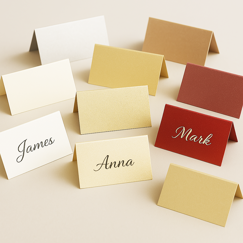 Pearlescent Folded Place Cards - The Envelope People