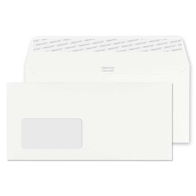 DL+ Ice White Wallet Window Peel And Seal Envelopes (120gsm) - Box Of ...