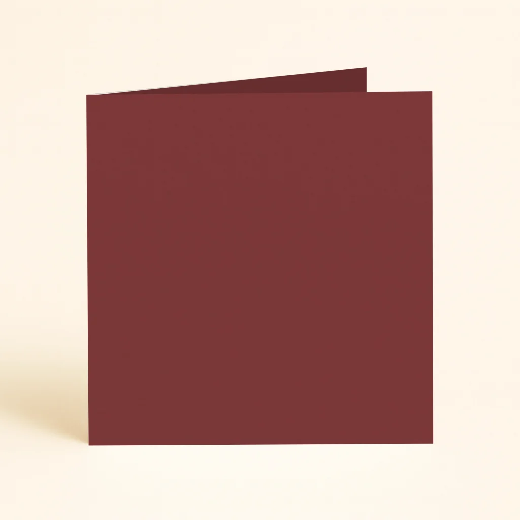 150mm Square Single Fold Card - Keaykolour Carmine - The Envelope People