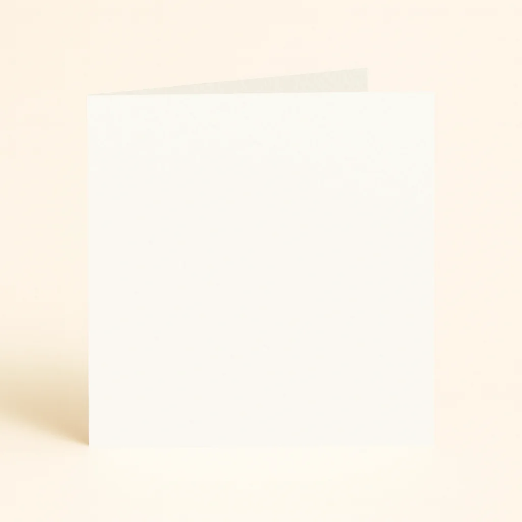 125mm Square Single Fold Card - Olin Colours Ivory - The Envelope People