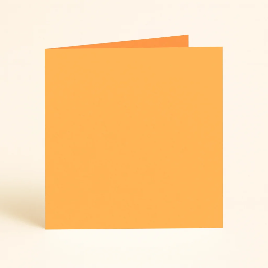 125mm Square Single Fold Card - Olin Colours Old Gold - The Envelope People
