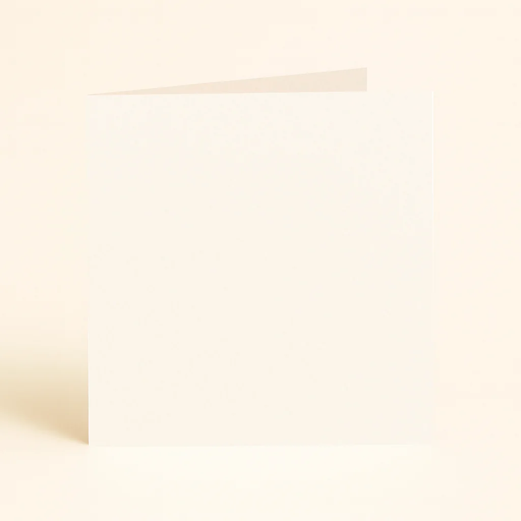 125mm Square Single Fold Card - Olin Colours Vanilla - The Envelope People