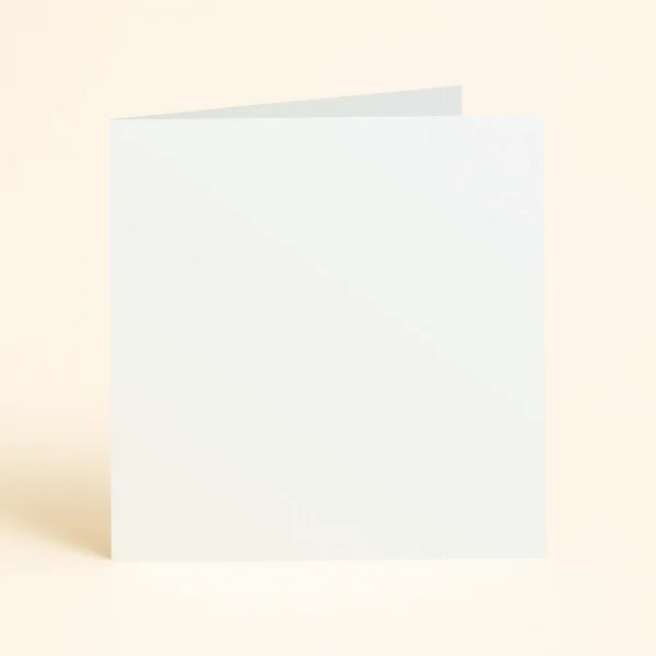 125mm Square Single Fold Card - Curious Metallics Cryogen White - The ...