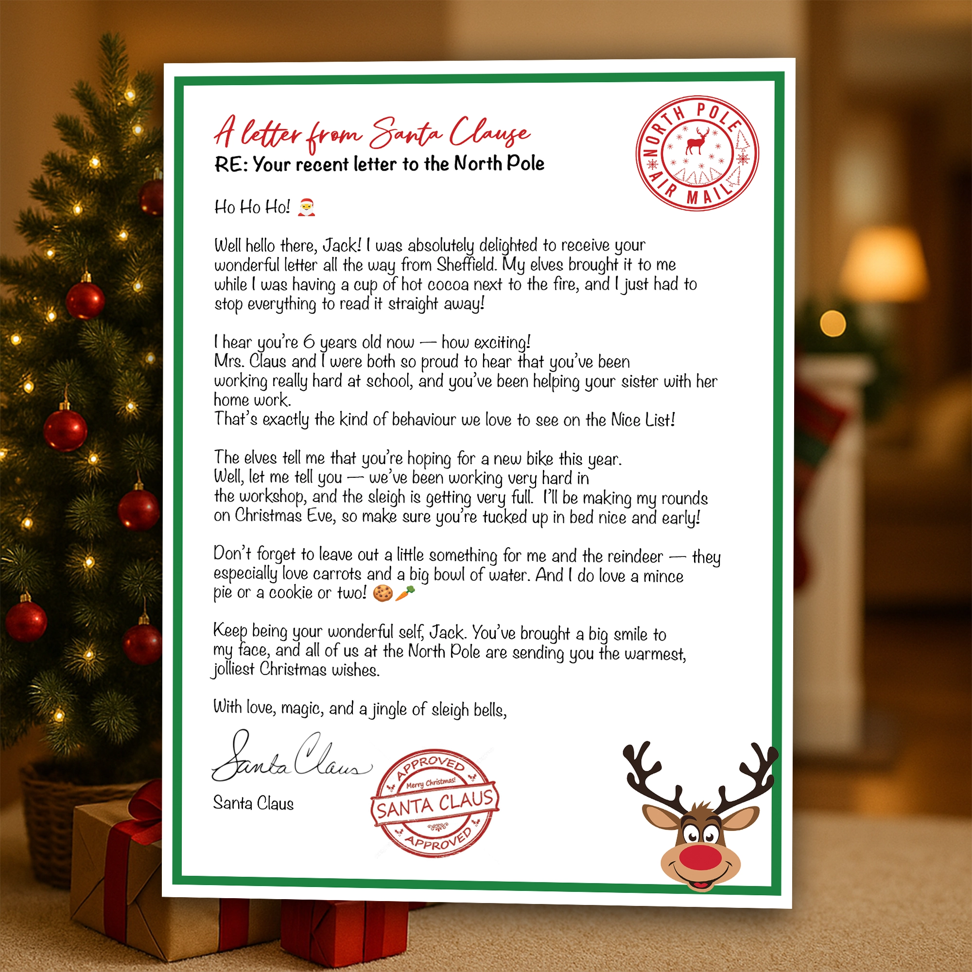 Send A Letter To Father Christmas/Santa - With Personalised Posted ...