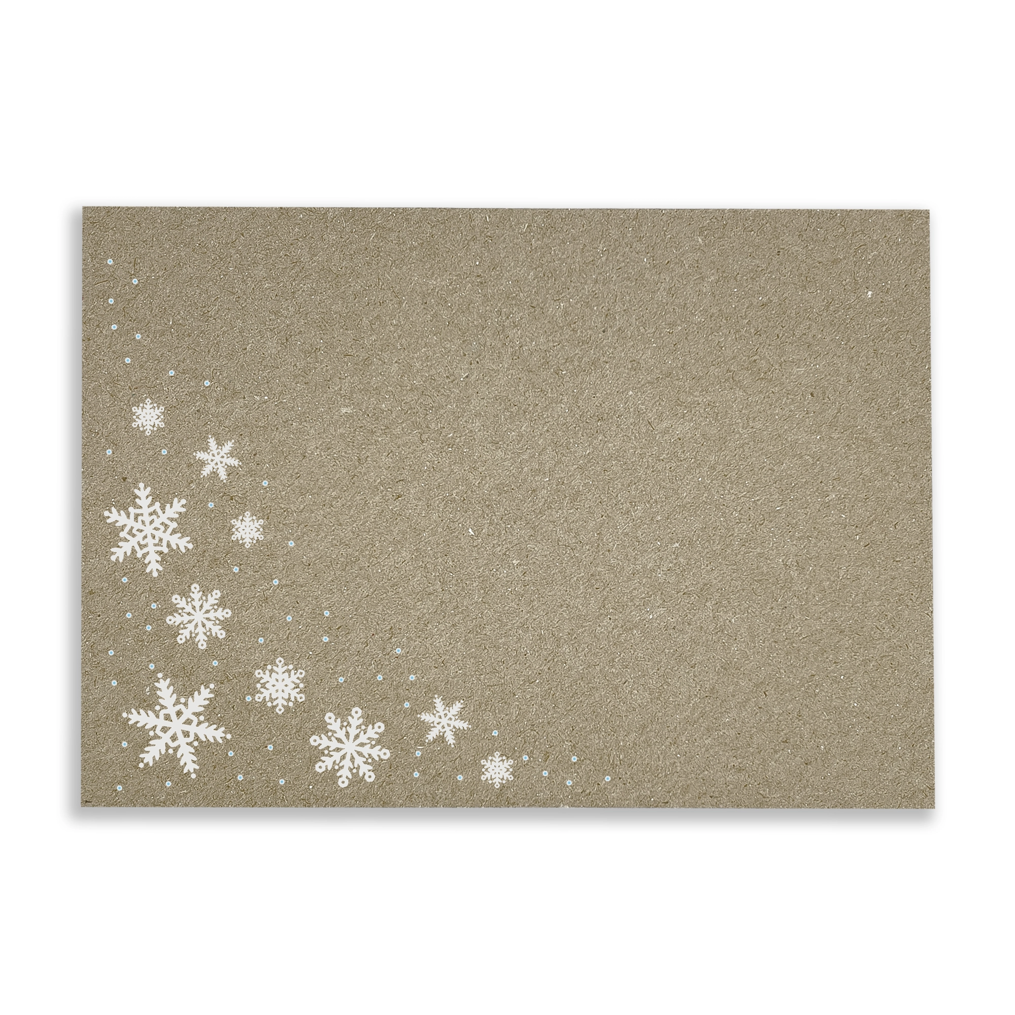 Snowflakes Printed Recycled Kraft Christmas Envelopes (115gsm) - The ...